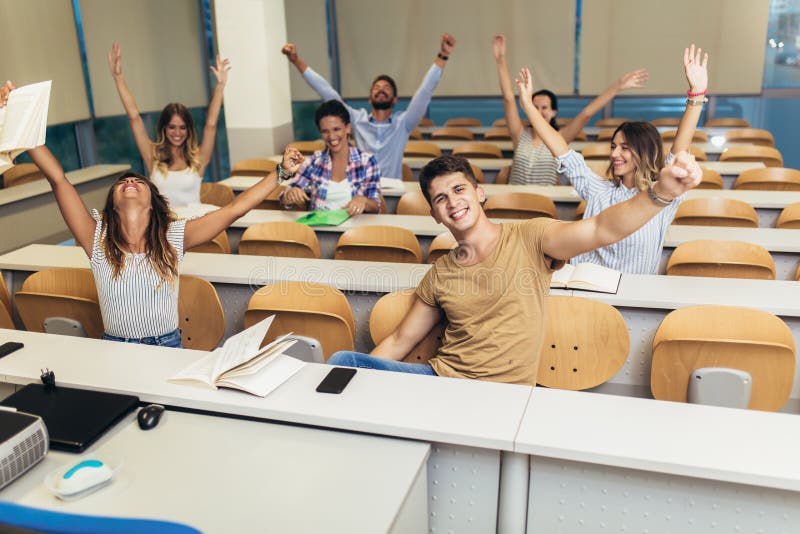 Students Sitting at the College Lecture Hall Stock Photo - Image of ...