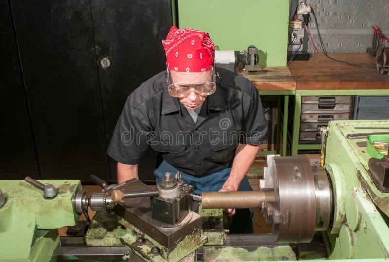 At work in a machine shop stock image. Image of spin - 35496345
