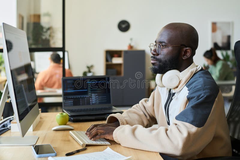 Concentrating on Work Over New Content Stock Image - Image of business ...