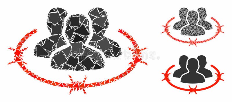 Concentration Camp Composition Icon of Tremulant Elements Stock Vector ...