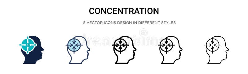 Concentration Icon in Filled, Thin Line, Outline and Stroke Style ...