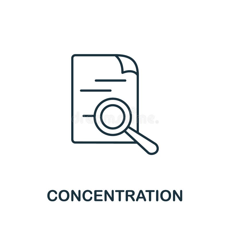 Concentration Icon. Line Style Symbol from Productivity Icon Collection ...