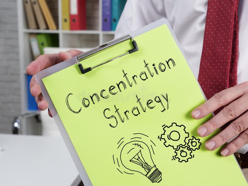 Concentration Strategy is Shown on the Business Photo Using the Text ...