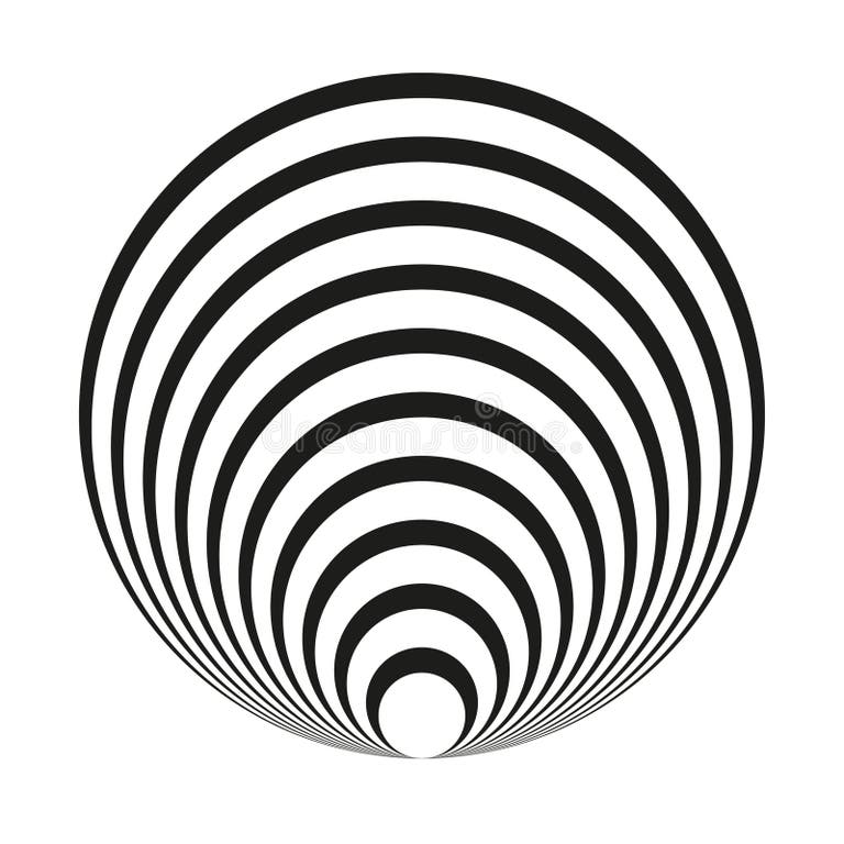 Concentric Arc Design. Circular Ring Layers. Vector Spiral Pattern ...