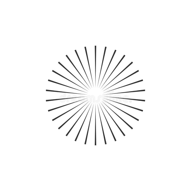 Geometric Circle Element Made of Radiating Shapes. Abstract Circle ...