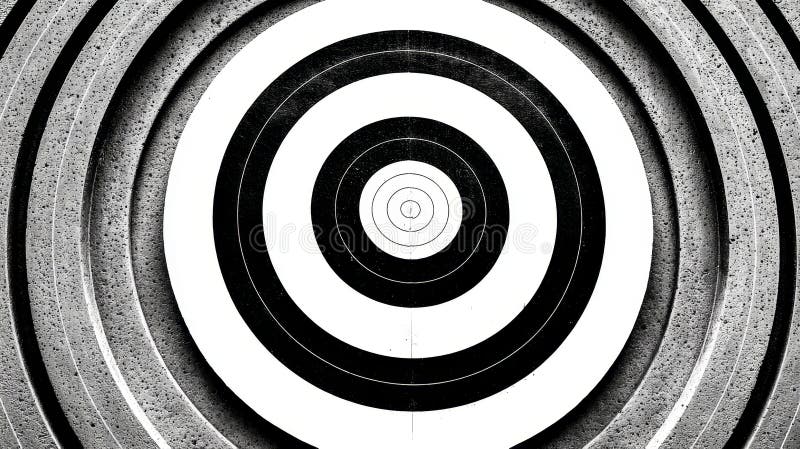 Black White Concentric Circles Geometry Stock Photos - Free & Royalty ...