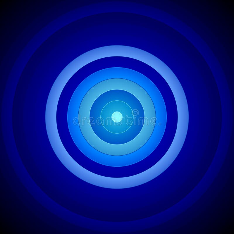 Concentric Blue and White Circles Background Stock Illustration ...