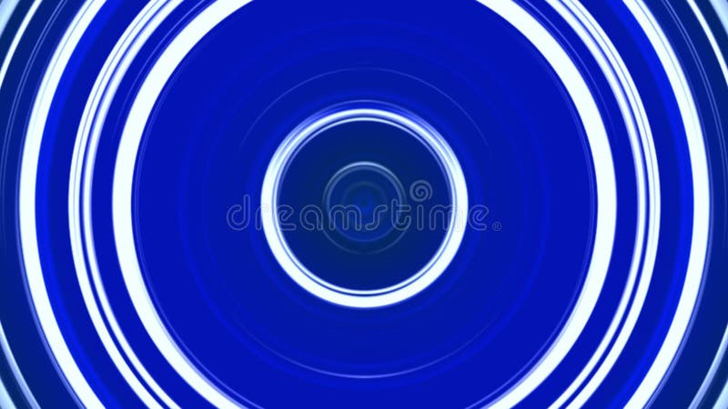 Spinning Blue and White Concentric Rings Hypnotic Motion Background ...