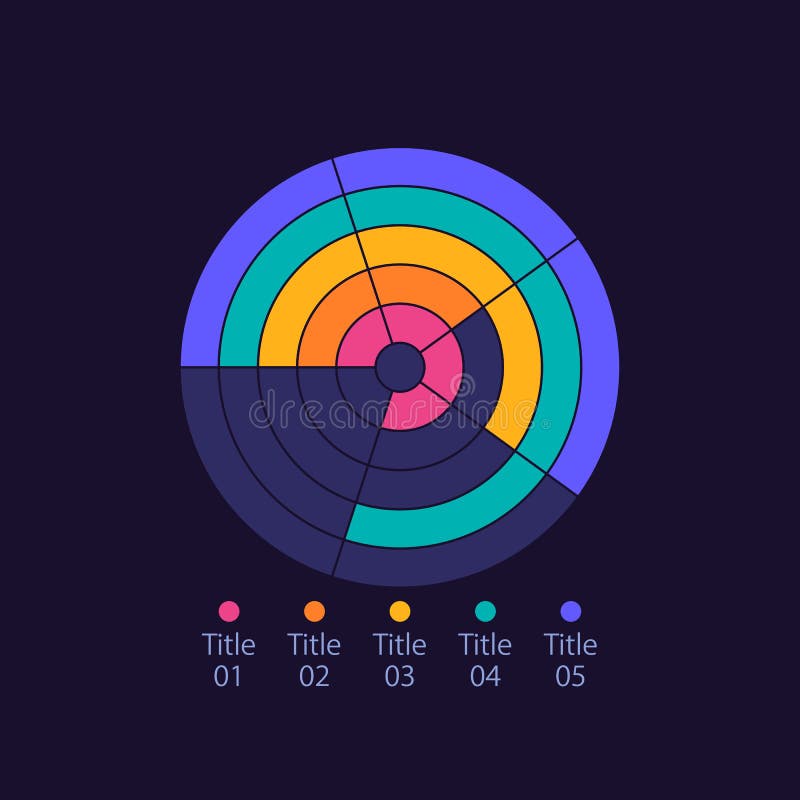 Concentric Circle Infographic Diagram Design Template with Four Options ...