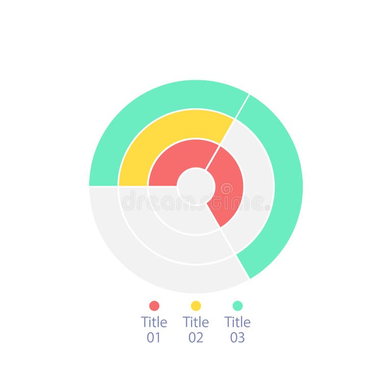 Concentric Circle Infographic Chart Design Template with Three Segments ...