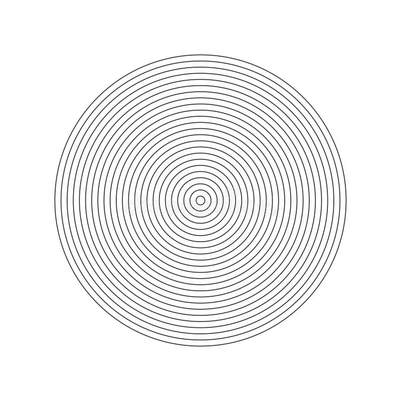 Concentric Circle Isolated on White Background. Concentric Circulation ...