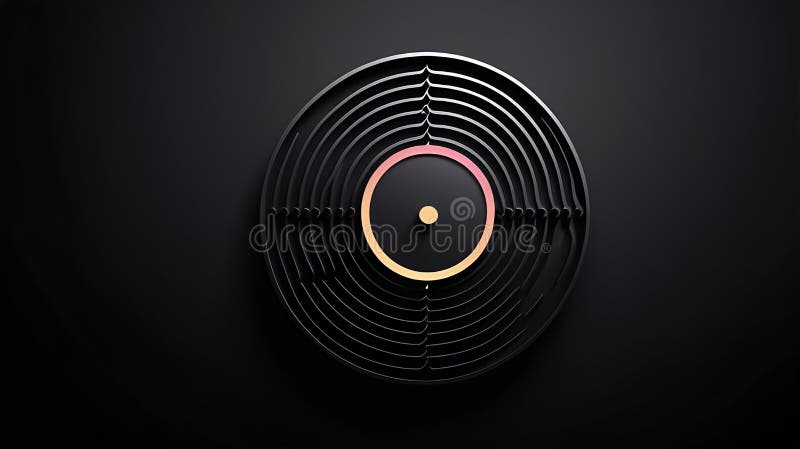 Concentric Circle Pattern on Dark Background Stock Illustration ...