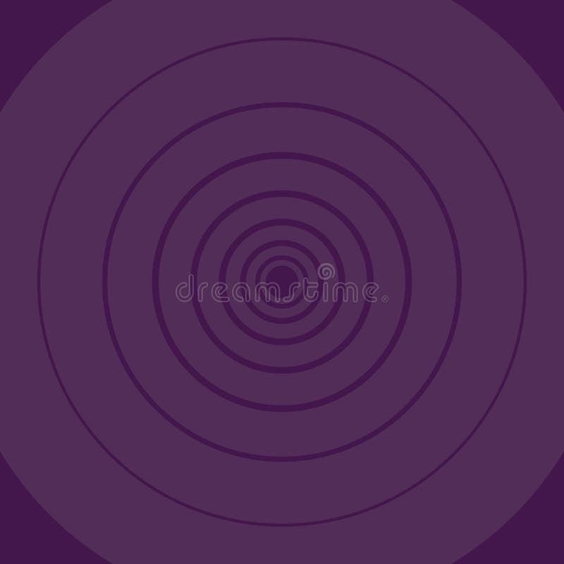 Concentric Circle Pattern Round Shape In Violet Monochrome With Depth ...