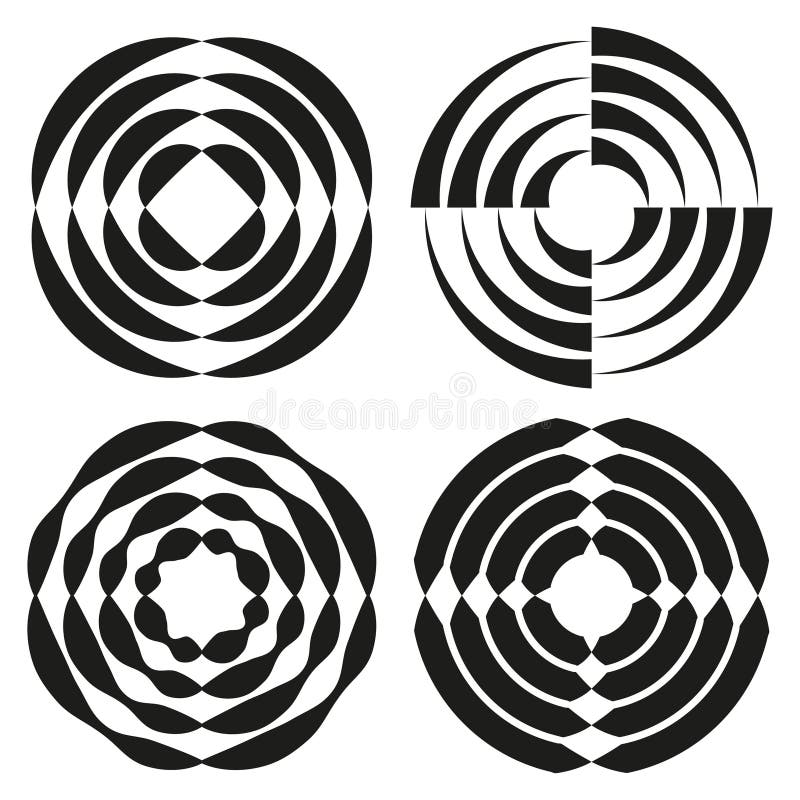 Concentric Geometric Optical Illusion Stock Illustrations – 9,987 ...