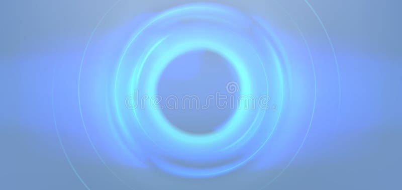 Concentric Circles Around Sphere with Blue Light. Stock Illustration ...