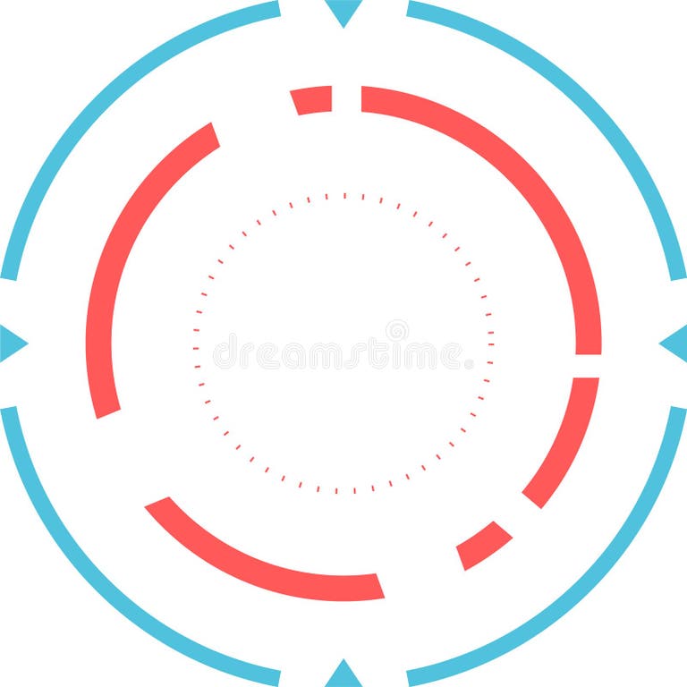Concentric Circles with Arrows and Dotted Lines Creating a Modern ...