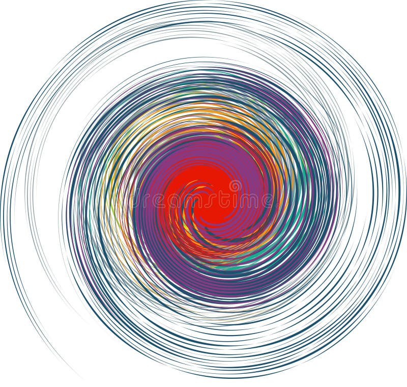 Abstract Colorful Swirl Shape on a White Background Stock Vector ...