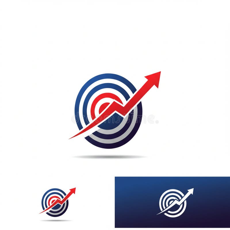 Concentric Circles in Blue and Red Symbolize a Target. a Red Arrow ...