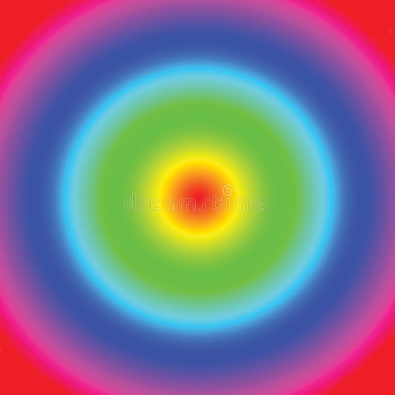 Concentric Circles with Bright Colors and Gradient Shading with a Red ...