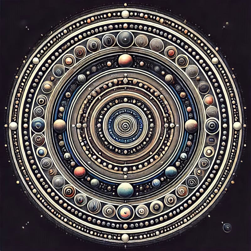 Concentric Circles Circles Starting from a Central Point and Exp Stock Illustration ...