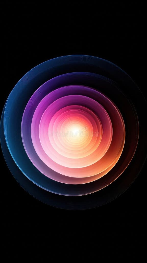 Concentric Circles of Color, a Visual Journey Inward Stock Photo ...