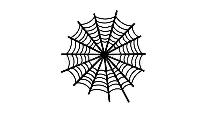 A Symmetrical Black Spider Web Graphic on a White Background. the Web ...