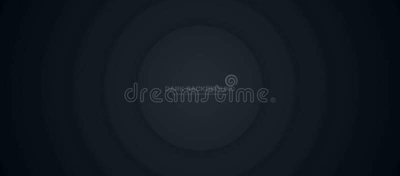 Concentric Circles 3D Vector Technology Minimalistic Dark Abstract ...