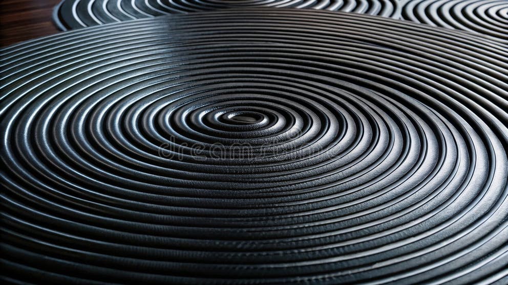 Concentric Circles Dark Matte, Leather Texture, Ripple Effect Stock ...