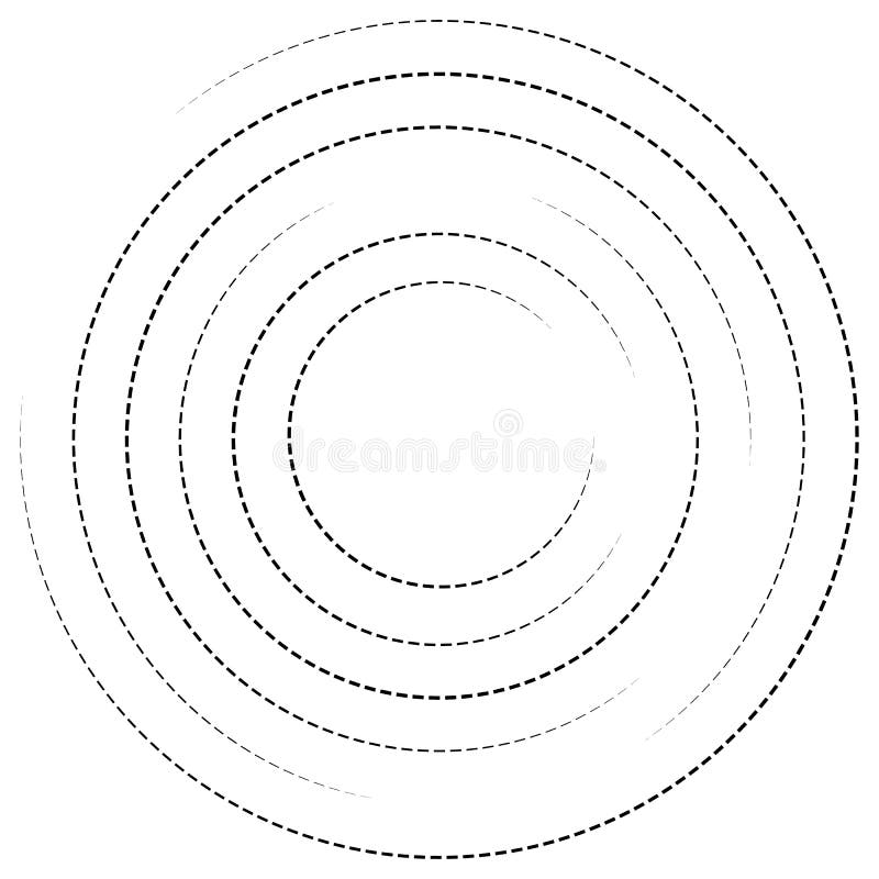 Concentric Circles with Dashed Lines. Circular Spiral Element Stock ... Concentric Circles with Dashed Lines. Circular Spiral Element Stock ...