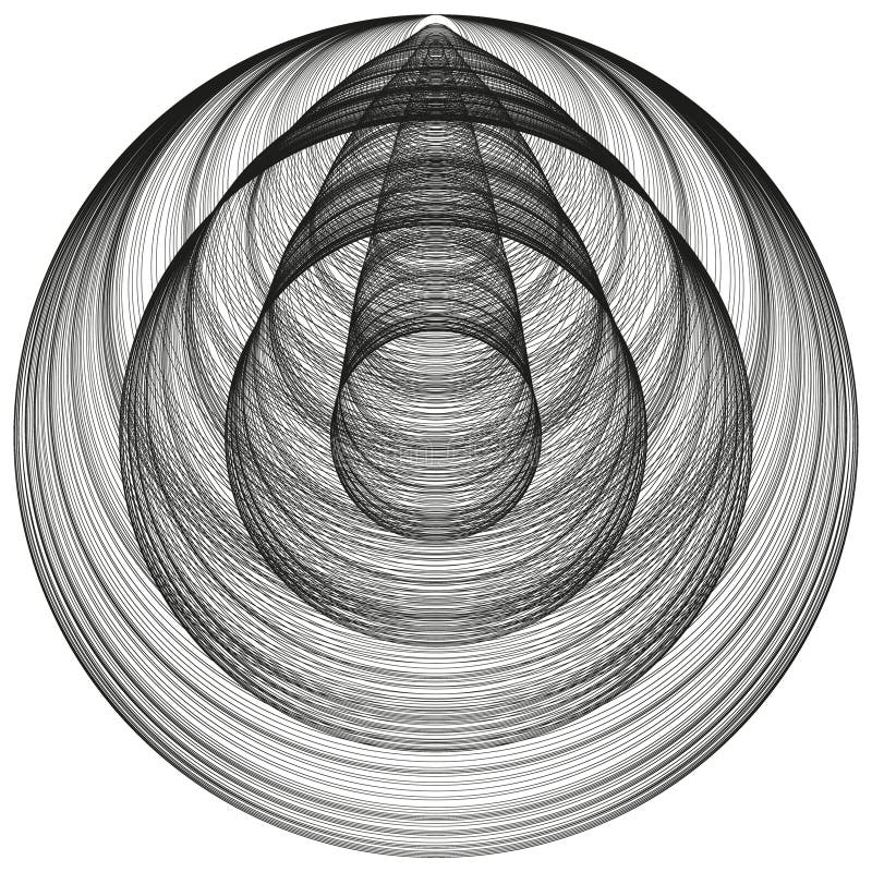 Concentric Circles Design. Geometric Circular Lines. Abstract Artistic ...