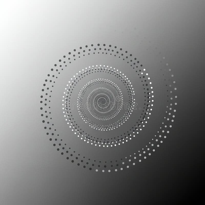 Concentric Circles of Dots Form a Spiral Pattern Against a Gradient ...