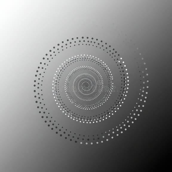 Concentric Circles of Dots Form a Spiral Pattern Against a Gradient ...