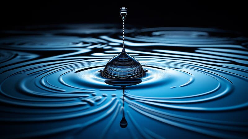 Concentric Circles Formed by Water Droplet on Glowing Dark Water ...