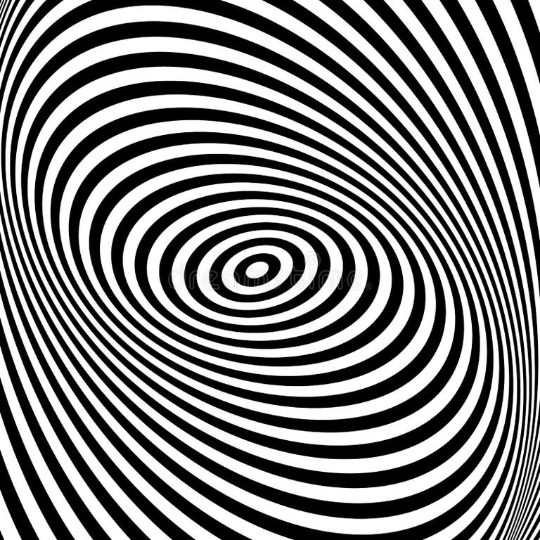 Concentric Circles Forming a Spiral. Ovals, Ellipses Pattern Stock ...