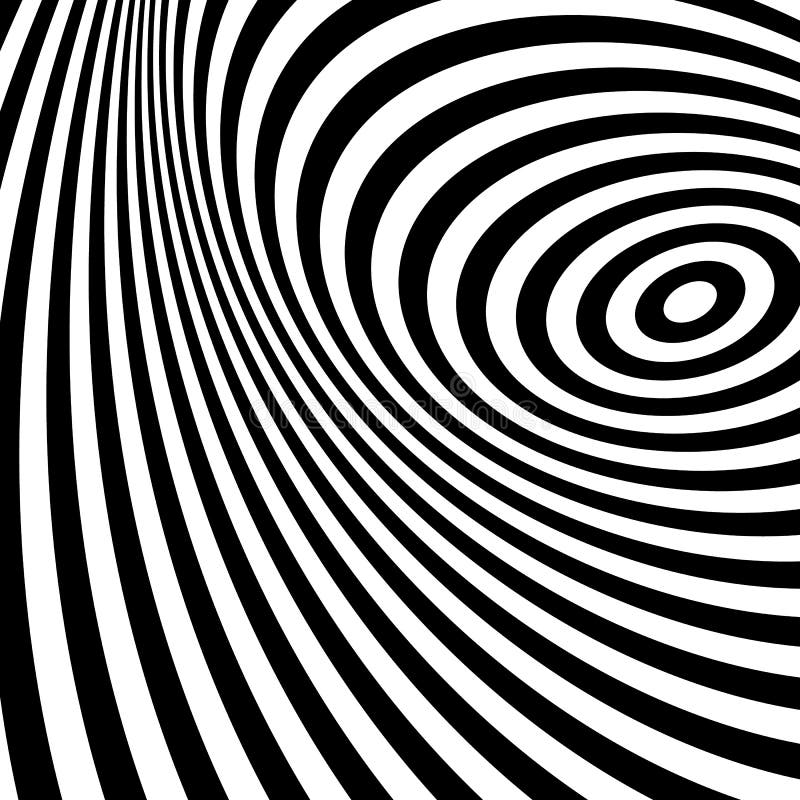 Concentric Circles Forming a Spiral. Ovals, Ellipses Pattern Stock ...