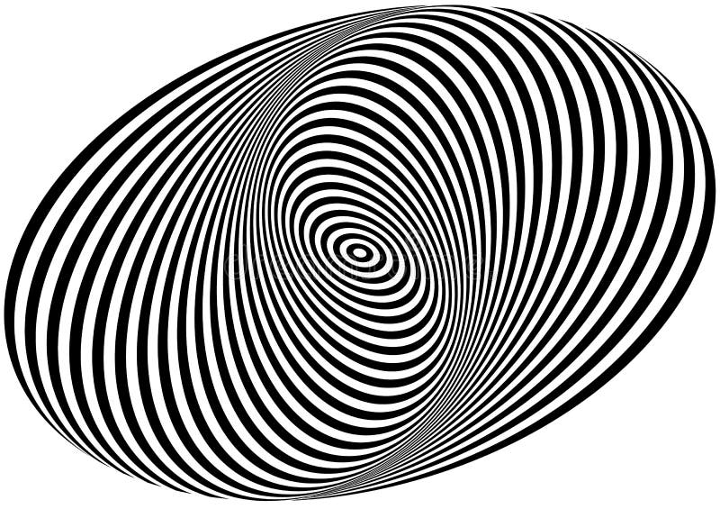 Concentric Circles Forming a Spiral. Ovals, Ellipses Pattern Stock ...