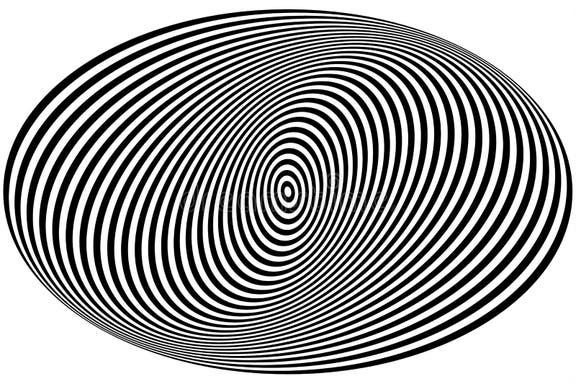 Concentric Circles Forming a Spiral. Ovals, Ellipses Pattern Stock ...