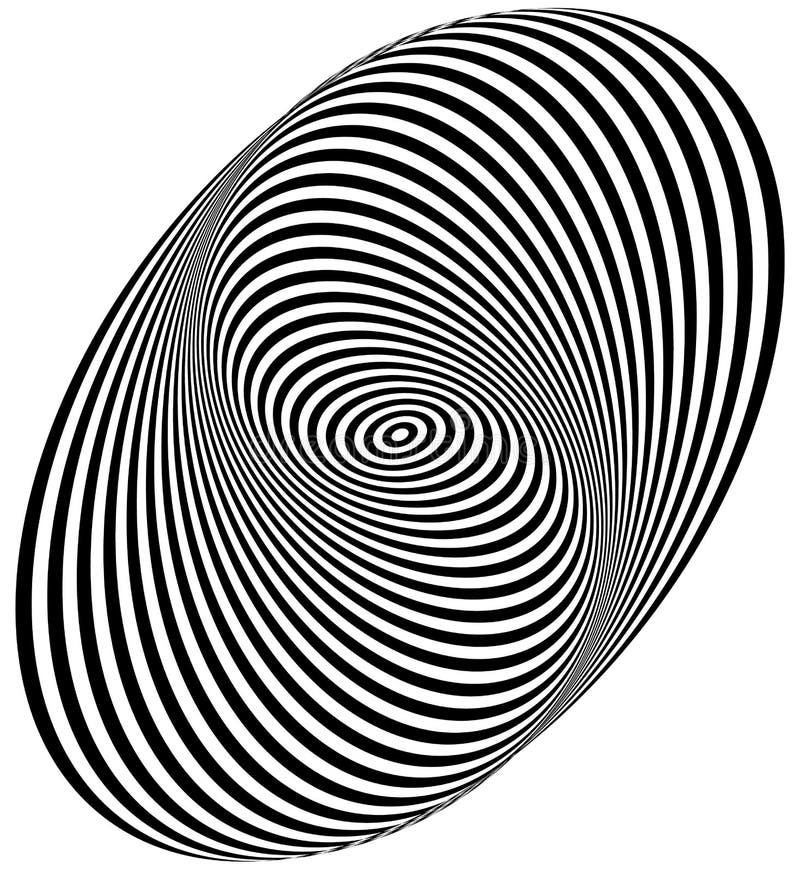 Concentric Circles Forming a Spiral. Ovals, Ellipses Pattern Stock ...