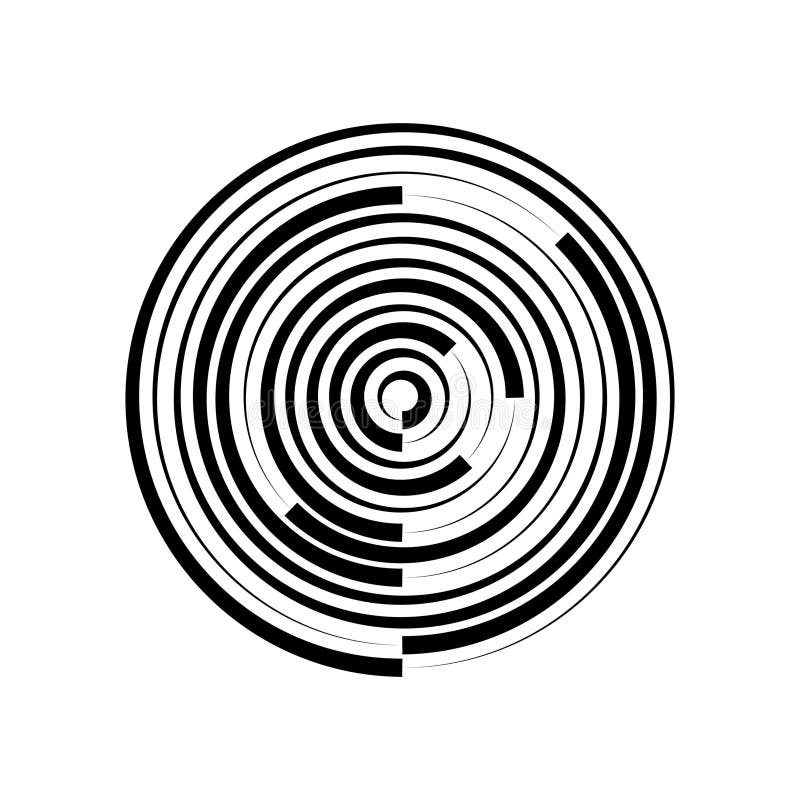 Concentric Circles Geometric Icon Stock Vector - Illustration of ...