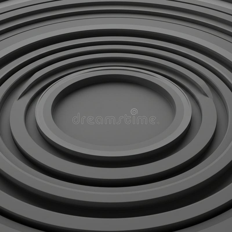 Concentric Circles in a Gradient of Gray Tones Create a Textured ...