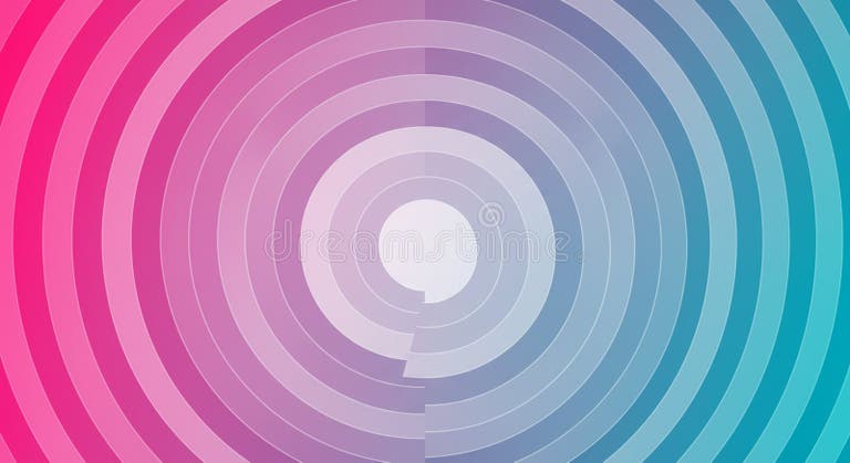 Concentric Circles in a Gradient Pattern Range from Pink on the Left To ...