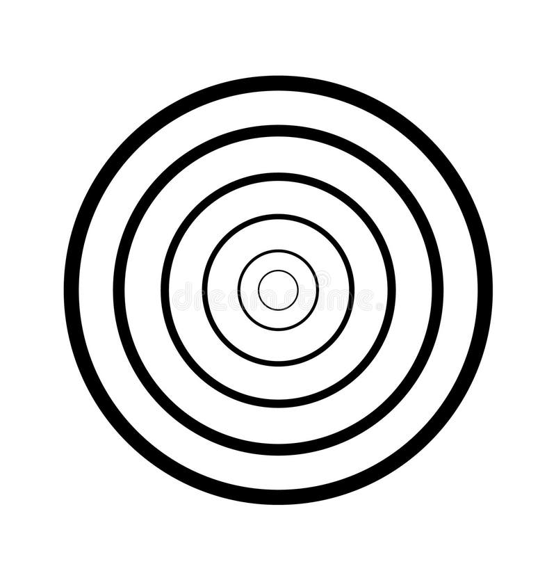 Concentric Circles, Isolated on White Background Stock Vector ...