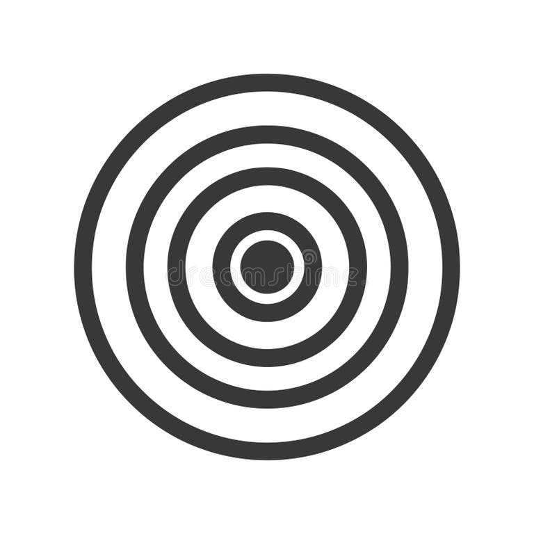 Abstract Concentric Circles Graphic Design Element Black and White ...