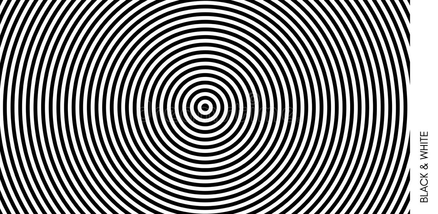 Black White Circles Abstract Psychedelic Stock Illustrations – 864 ...