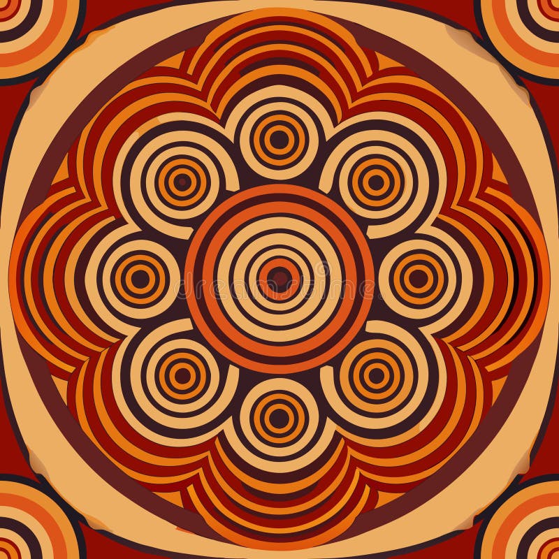 Concentric Circles with Patterns Stock Illustration - Illustration of ...