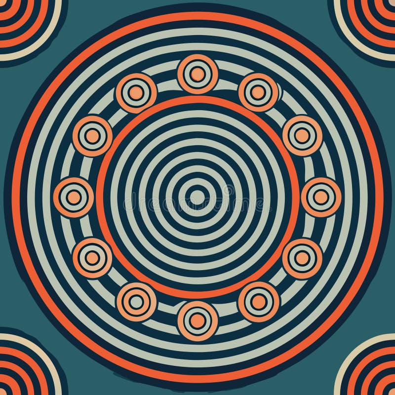 Concentric Circles with Patterns Stock Vector - Illustration of ...