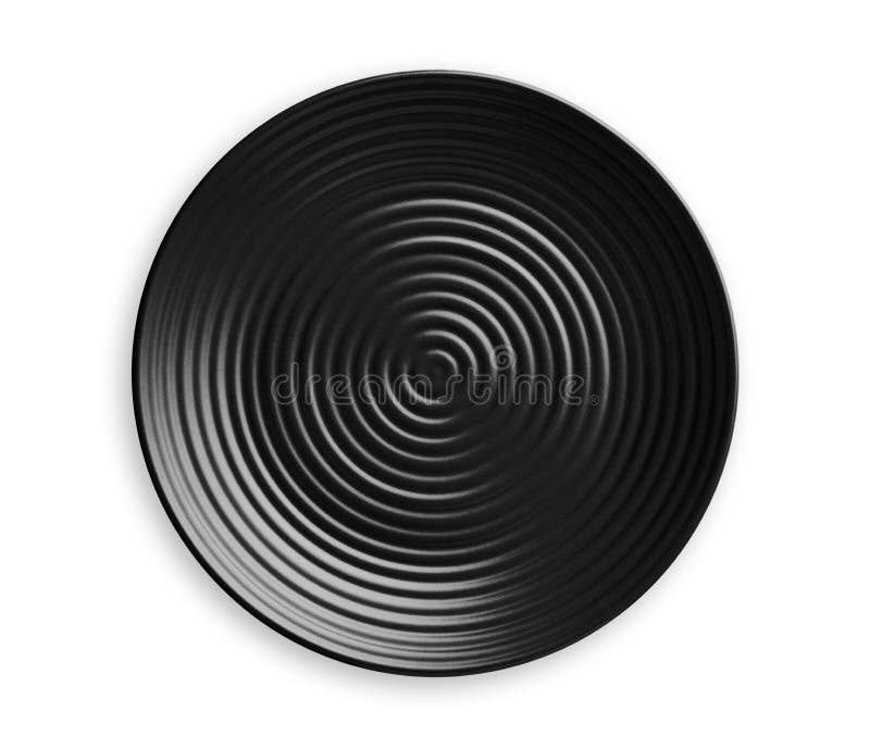 Concentric Circles Plate, Empty Yellow Ceramic Plate in Wavy Pattern ...