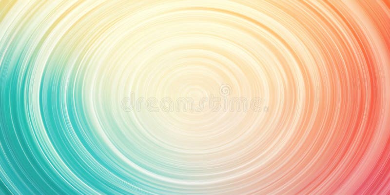 Concentric Circles Radiating Outward in Coral, Teal, and Cream Tones ...