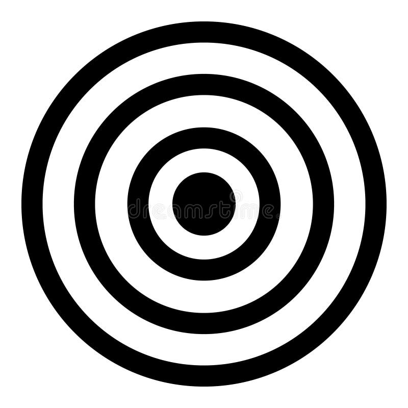 Concentric Circles Raster Icon Flat Illustration Stock Illustration ...