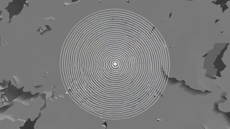 Seismic Waves Expanding on Damaged Surface in Slow Motion Stock Footage ...